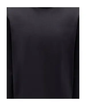 Moncler Long Sleeve High Neck Top With Sequined Logo