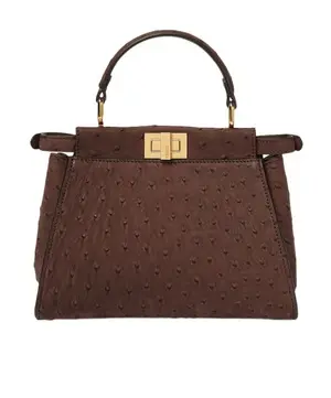 Fendi Ostrich Leather Handheld Bag