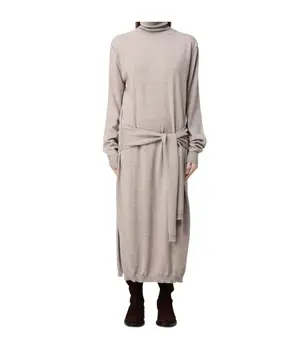 LEMAIRE Long-sleeved Dress With Waist Tie