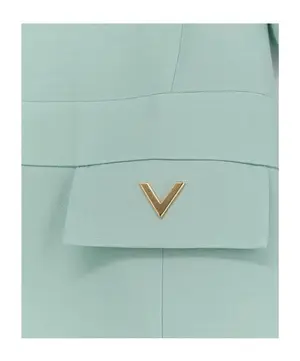 Valentino Garavani Logo Detail A-line Dress - Celadon