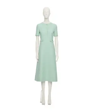 Valentino Garavani Logo Detail A-line Dress - Celadon