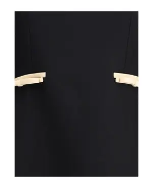 Valentino Garavani Three-quarter Sleeve Dress With Bow Detail