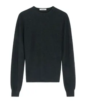 LEMAIRE Rib-knit Jumper With Ribbed Cuffs And Hem - Black