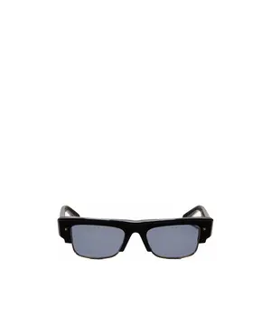 Valentino Garavani Half Rim Sunglasses With Rivet Details - Gray