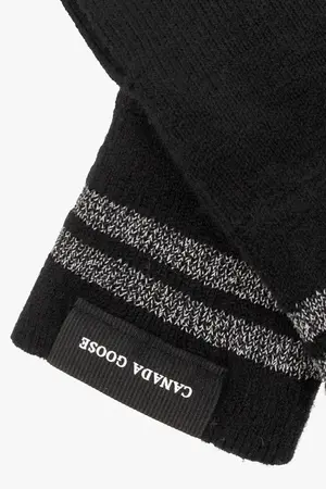 Canada Goose Metallic Stripe Merino Knit Gloves