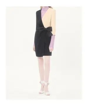 Valentino Garavani V-neck Bow Detail Midi Dress