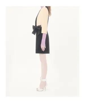 Valentino Garavani V-neck Bow Detail Midi Dress