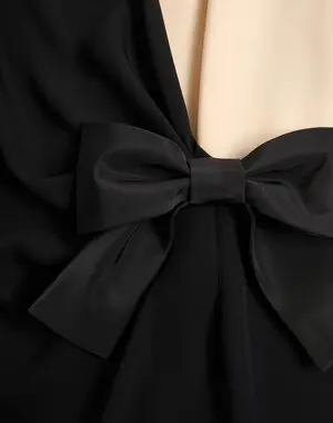 Valentino Garavani V-neck Bow Detail Midi Dress