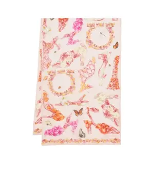 FERRAGAMO Silk Stole - White
