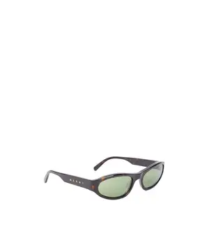Marni Oval Tortoiseshell Sunglasses - Gray