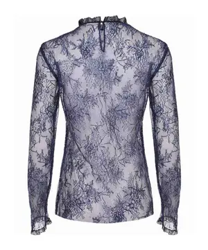 Alberta Ferretti Long-sleeved Lace Top With Sequins