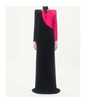 Valentino Garavani Long Dress In Sablé Velvet