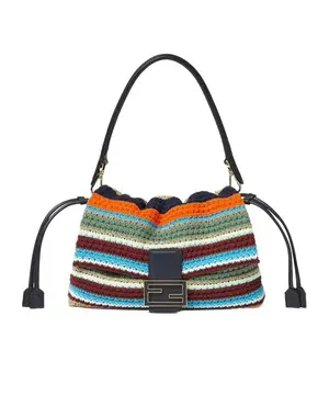 Fendi Mamma Baguette Medium Crochet Bag