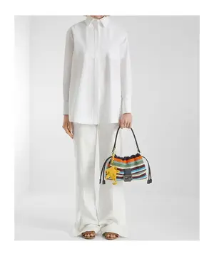 Fendi Mamma Baguette Medium Crochet Bag