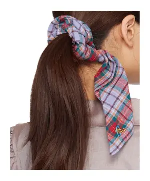 VIVIENNE WESTWOOD Tartan Logo Hair Tie