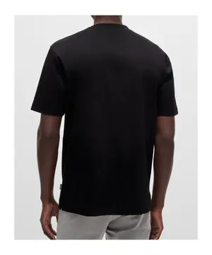 Hugo Boss Double Monogram Patch Crewneck T-shirt - Black