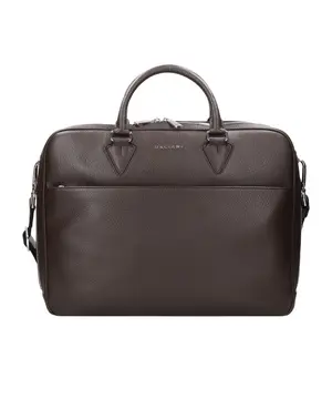 ORTIGNI Top Handle Briefcase With Adjustable Shoulder Strap - Ebony