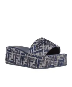 Fendi Ff Jacquard Platform Sandals