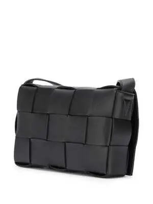 Bottega Veneta Cassette Intreccio Crossbody Bag - Black