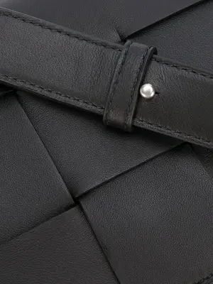 Bottega Veneta Cassette Intreccio Crossbody Bag - Black