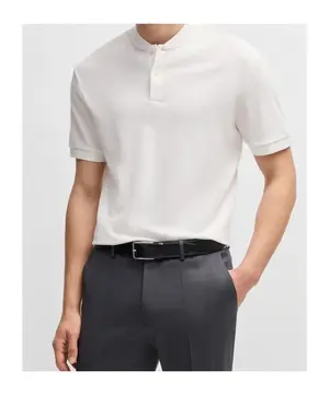 Hugo Boss Collarless Short-sleeved Polo Shirt