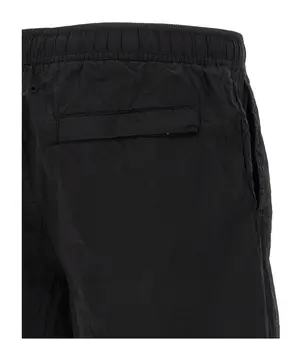 Stone Island Logo Patch Swim Shorts - Black