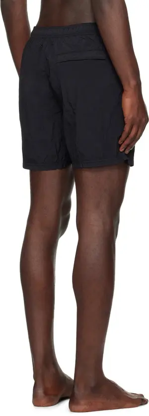 Stone Island Logo Patch Swim Shorts - Black
