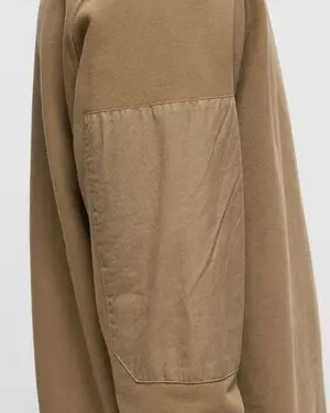 Stone Island Crewneck Sweatshirt With Logo Patch And Flap Pocket