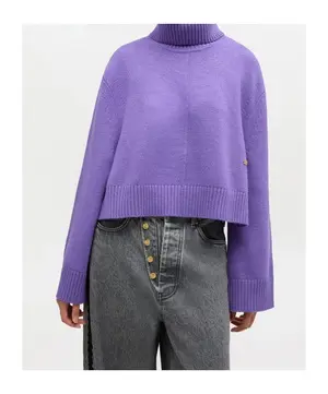 GANNI Wool Turtleneck Jumper - Passiflora