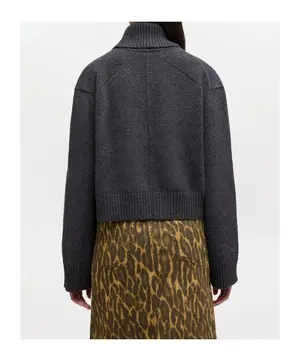 GANNI Wool Turtleneck Jumper - Phantom
