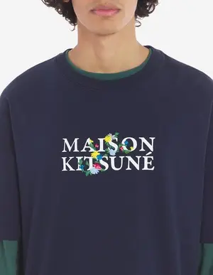Maison Kitsuné Logo Printed Crewneck T-shirt