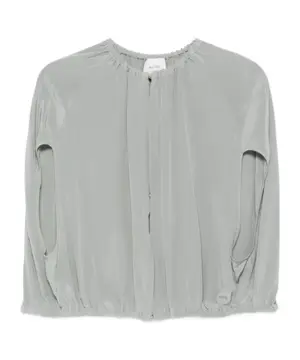 ALYSI Silk Cape With Elasticated Hem