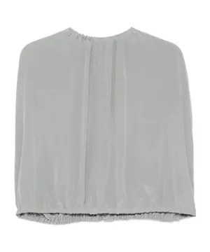 ALYSI Silk Cape With Elasticated Hem