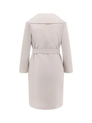 Max Mara Belted Wrap Coat - Nude