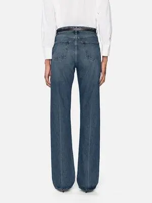 FRAME High-waisted Straight-leg Jeans
