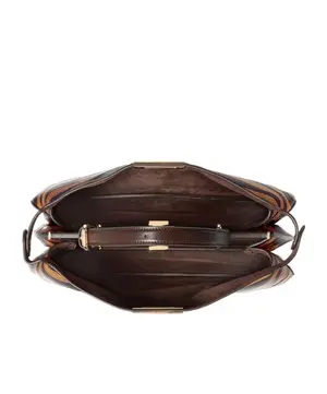 Fendi Peekaboo Soft Large Two-tone Inlaid Hagfish Leather Bag
