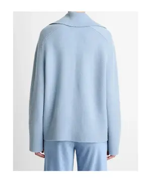 Vince Wool Cashmere-blend Oversized Polo Sweater