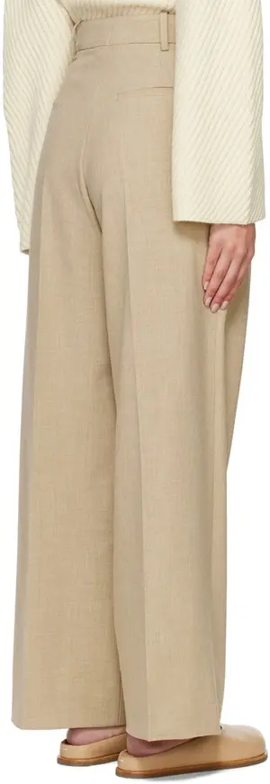 BY MALENE BIRGER Cymbaria Belted High Waist Pleated Wide Leg Trousers
