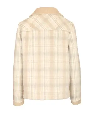 FAY Tartan Quilted Short Coat