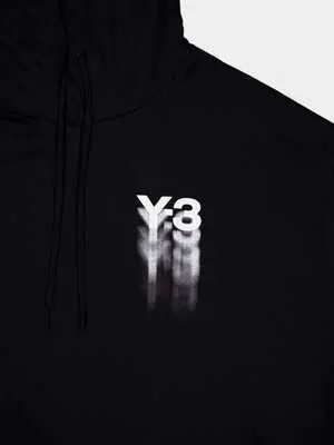 Y3 Logo Printed Drawstring Hoodie
