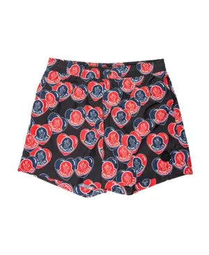 Moncler Logo Print Swim Shorts
