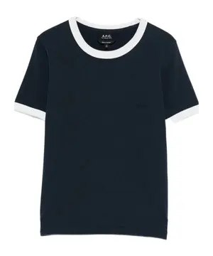 A.p.c. Crewneck Logo Embroidered T-shirt