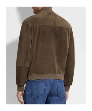 Zegna Suede Leather Blouson Jacket