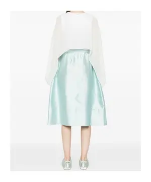 TWINSET Cropped Tie-sleeve Blouse