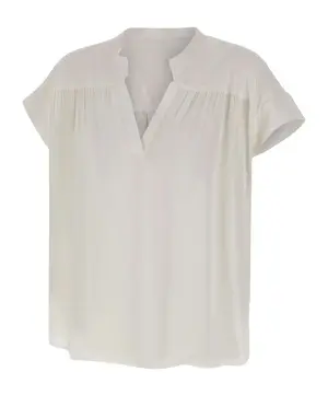 KAOS Sleeveless V-neck Blouse With Smooth Finish