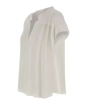 KAOS Sleeveless V-neck Blouse With Smooth Finish
