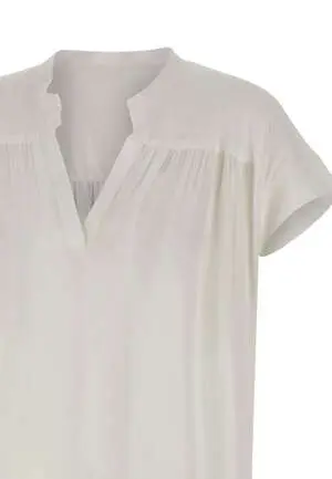 KAOS Sleeveless V-neck Blouse With Smooth Finish