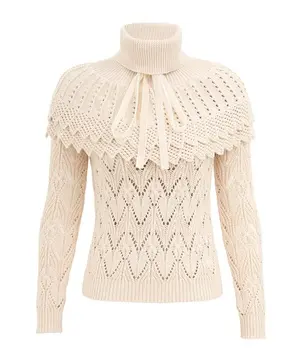 Zimmermann Hypnotic Ruffled Collar Sweater