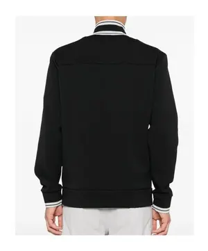 Hugo Boss Striped-cuff Zip-up Jsweatshirt