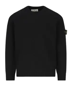 Stone Island Crew Neck Sweater - Black